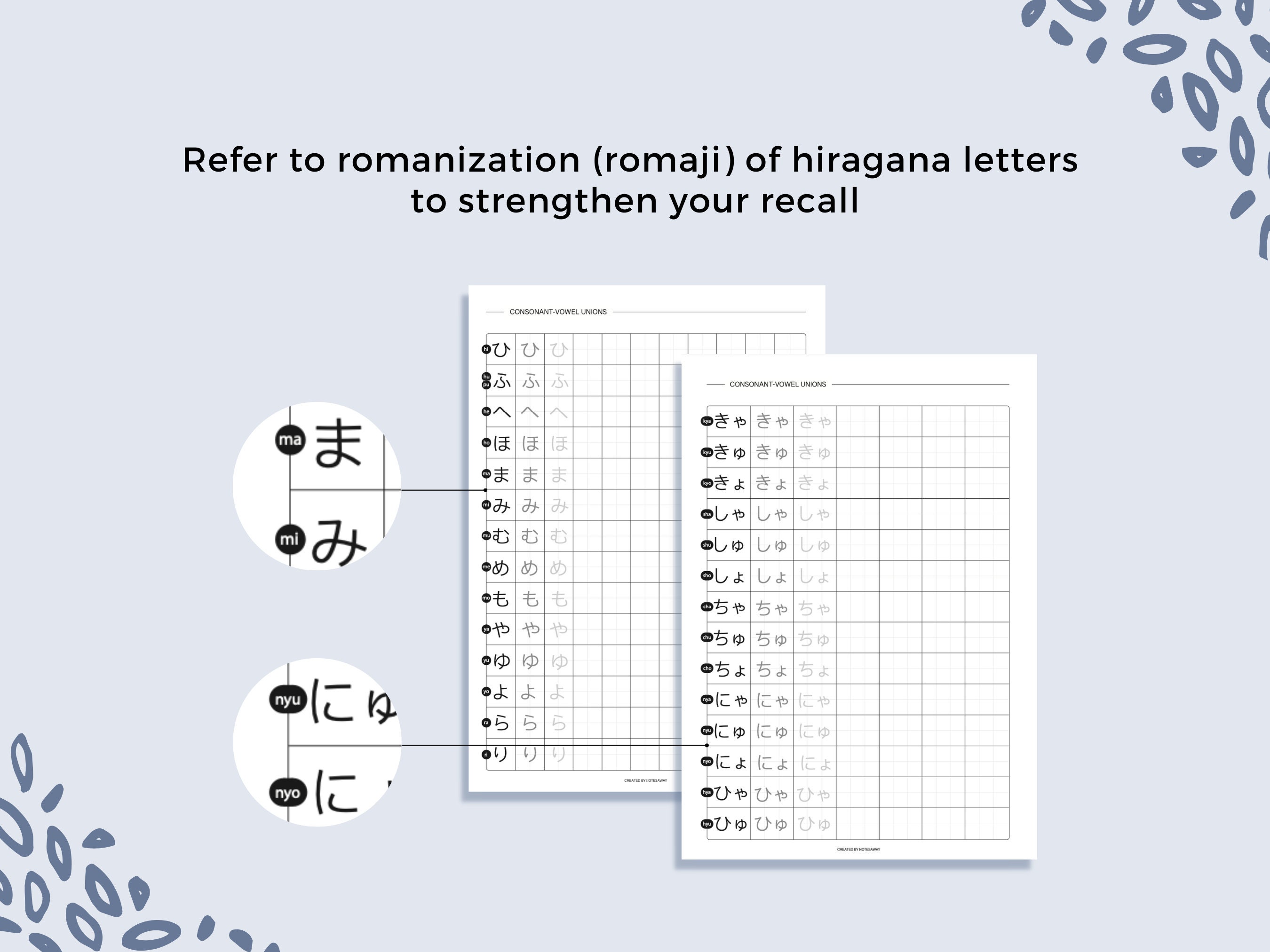 Japanese Hiragana Practice Sheets | Complete Hiragana Alphabet for ...
