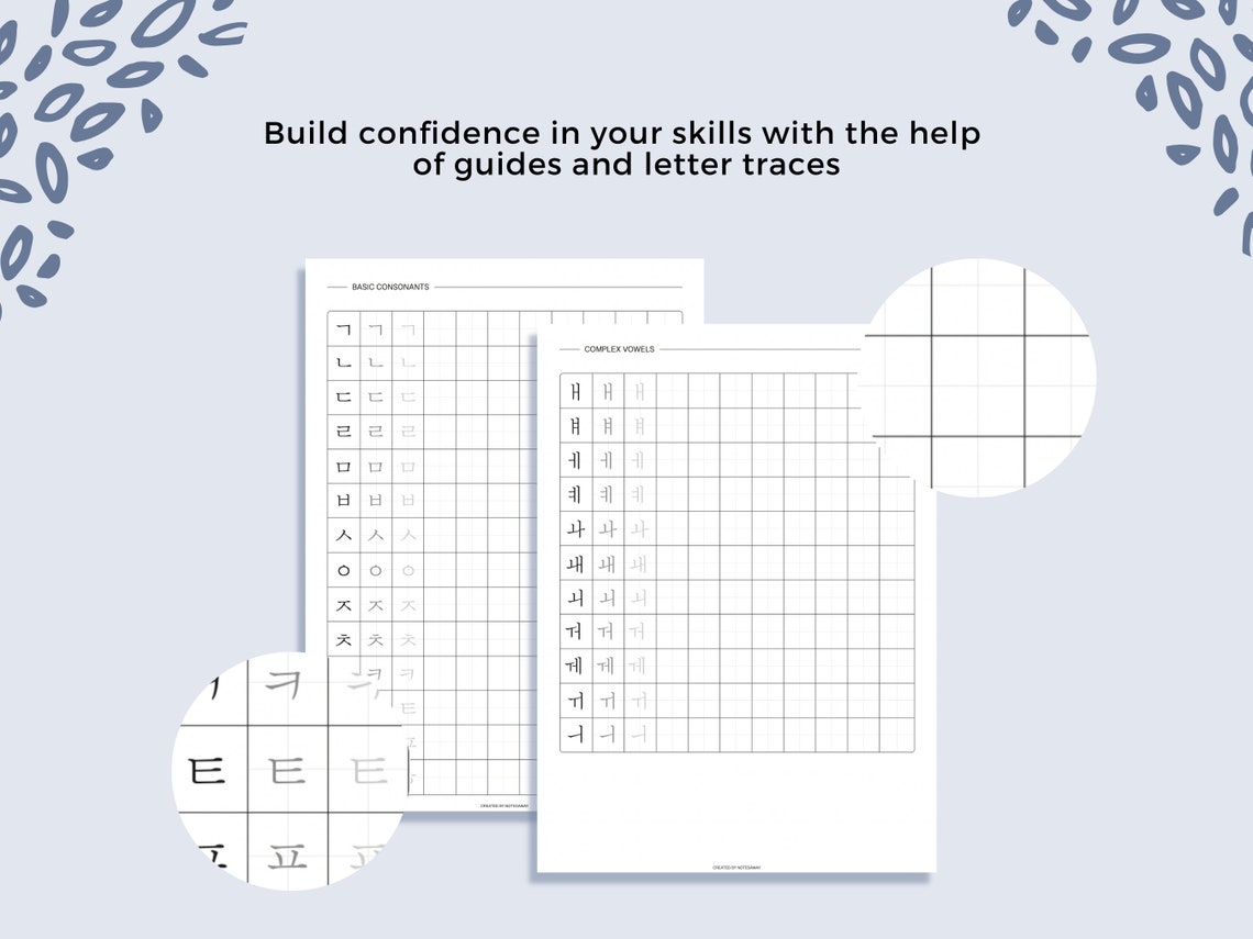 Hangul Practice Sheets | Complete Korean Alphabet Worksheets ...