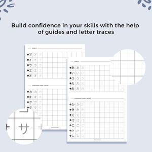 Japanese Katakana and Hiragana Practice Sheets Bundle | Complete ...
