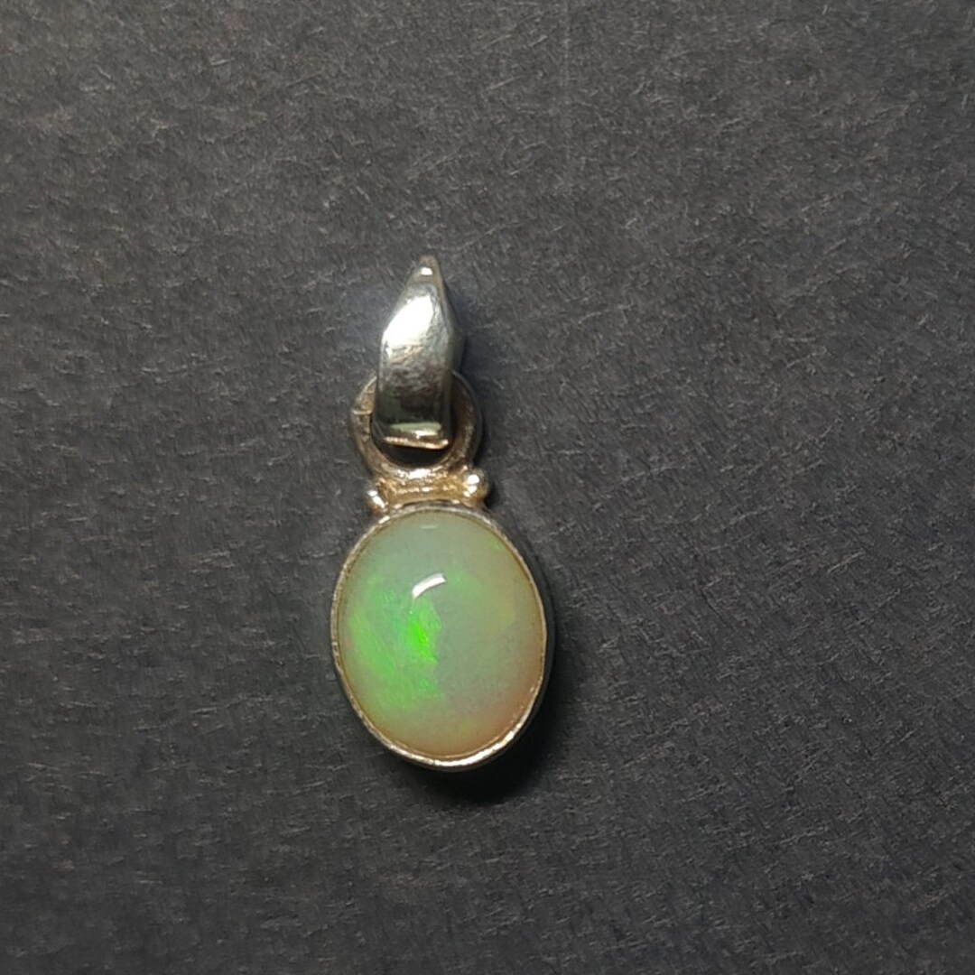 Opal Necklace, Sterling Silver Opal Pendant With Silver Chain, Natural ...