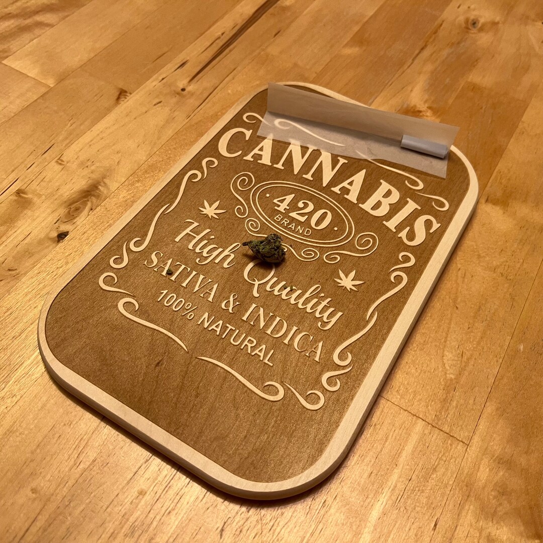 Cannabis Cutting Board 420 Marijuana Weed Board Untreated Maple Wood ...