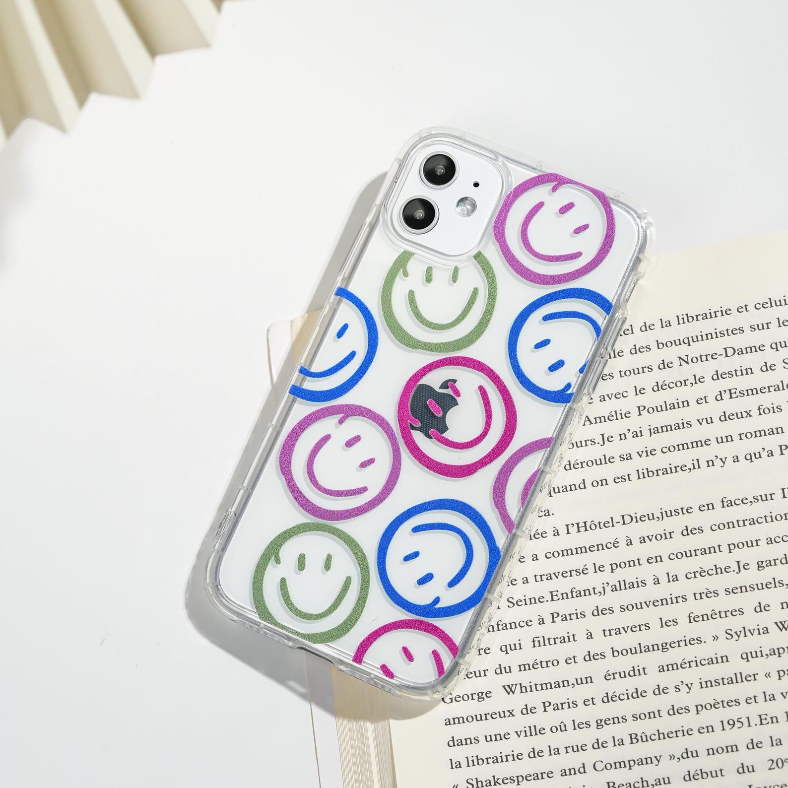 Colorful Smiley Face iPhone Case, Protective Clear Phone Cover - Etsy