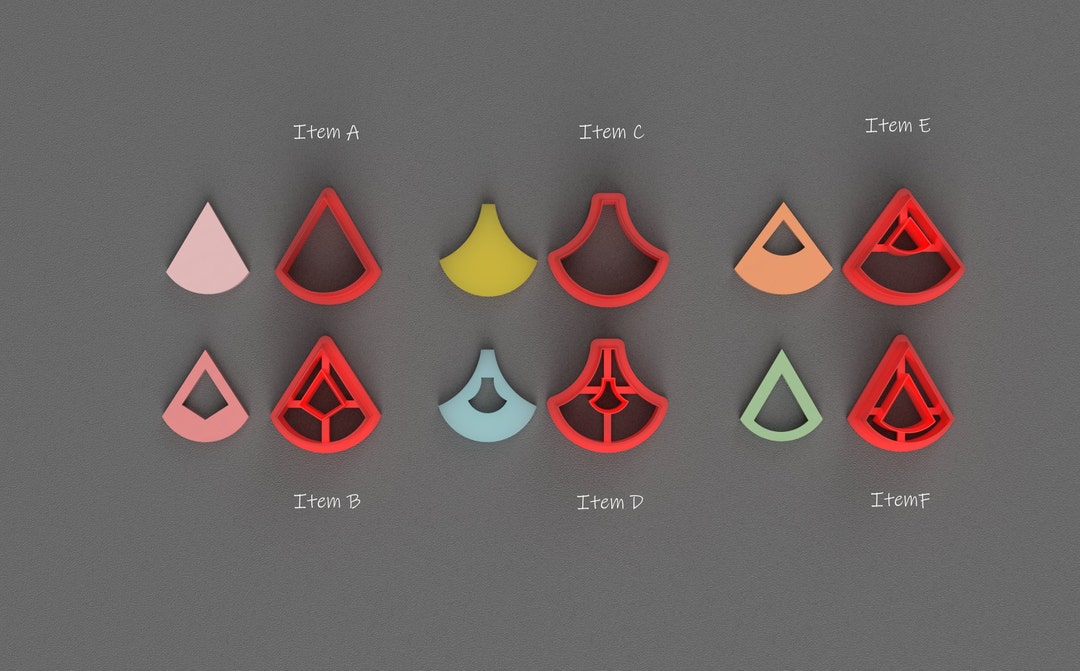 Moroccan Pendulum Style Earring Cutters- Polymer Cutter - 3D Printed ...