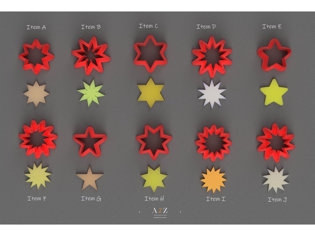 Star Shaped Cutter- Polymer Cutter - 3D Printed Cutter - Jewelry Making ...
