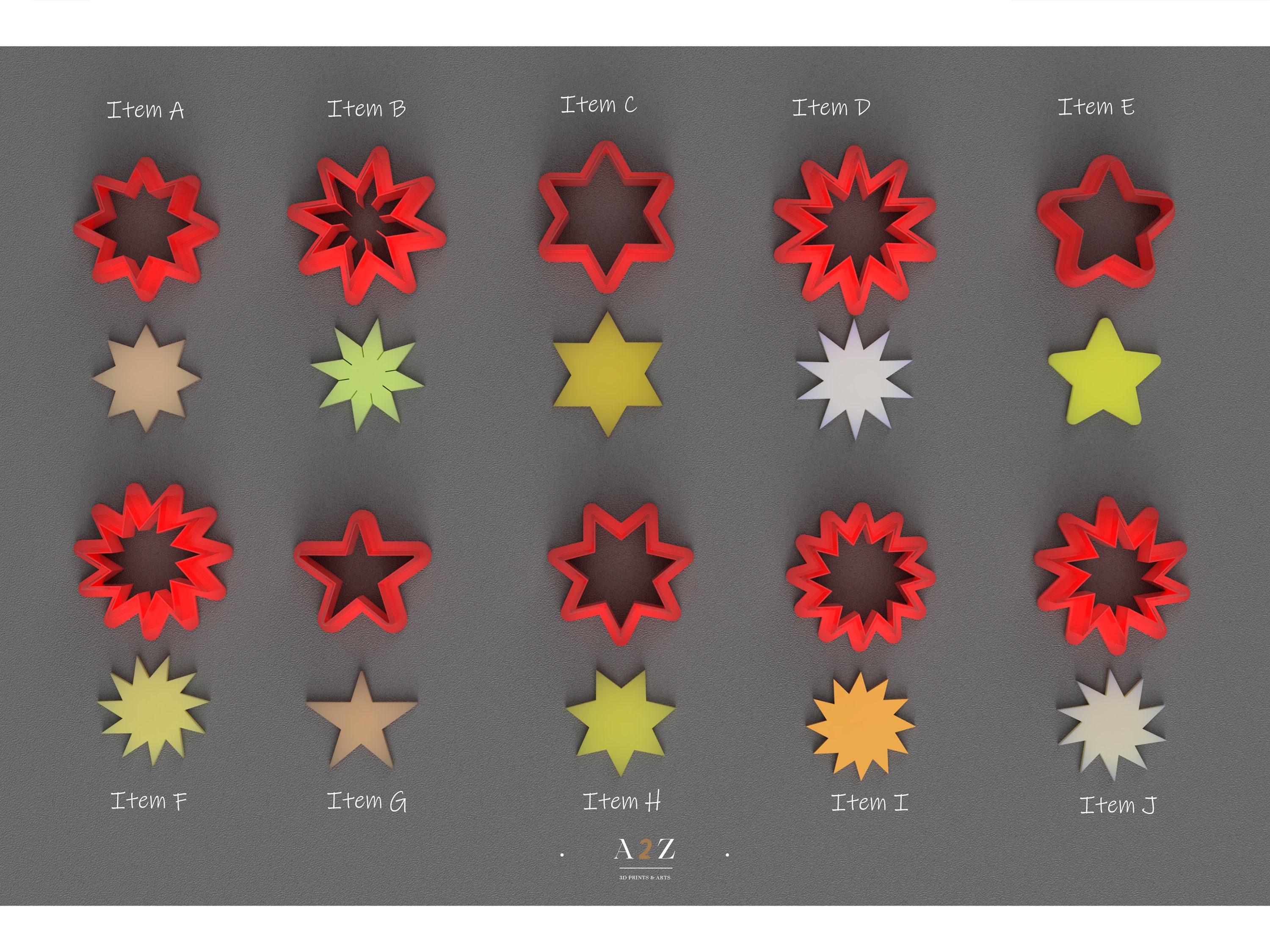 Star Shaped Cutter Polymer Cutter 3D Printed Cutter - Etsy