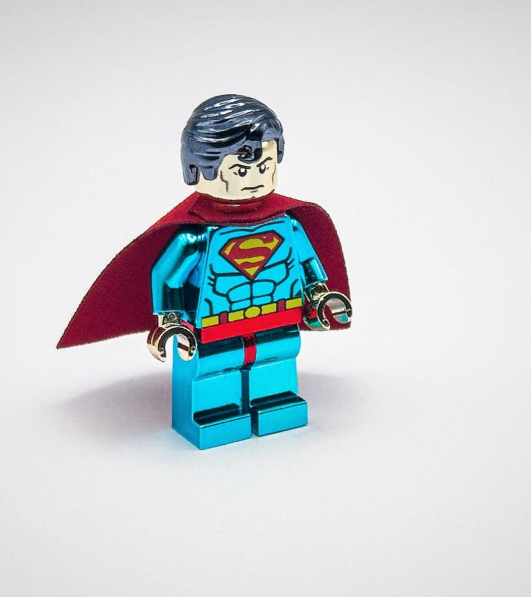 Lego Chrome Blue Plated Superman Minifigure DC Superheroes New!! - Etsy
