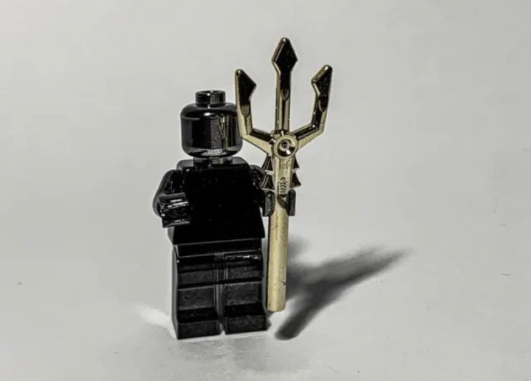 Lego Chrome Gold Trident Spear Weapon 92289 New - Etsy