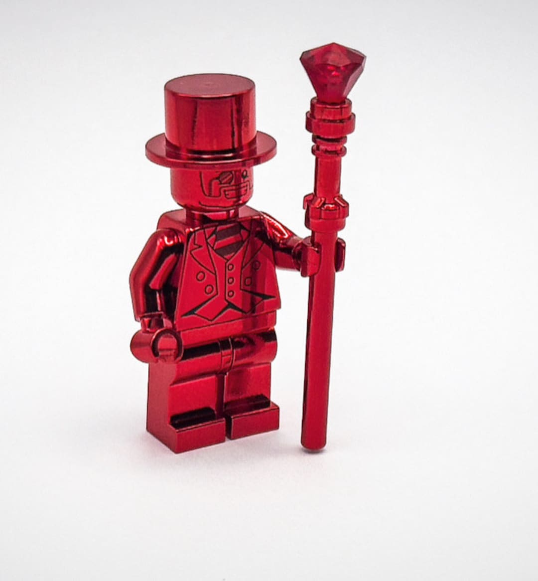 Lego Chrome Plated Mr Red Mini Figure RARE New - Etsy