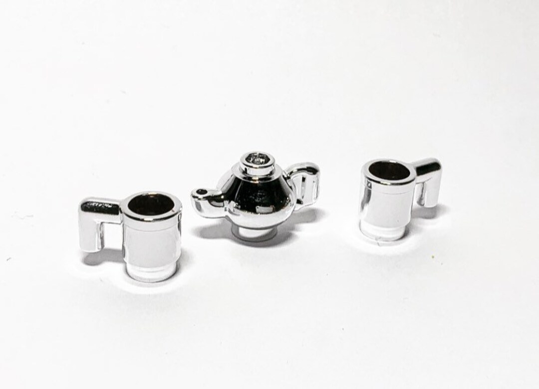 Lego Chrome Silver Teapot With Mugs 23986 3899 New - Etsy