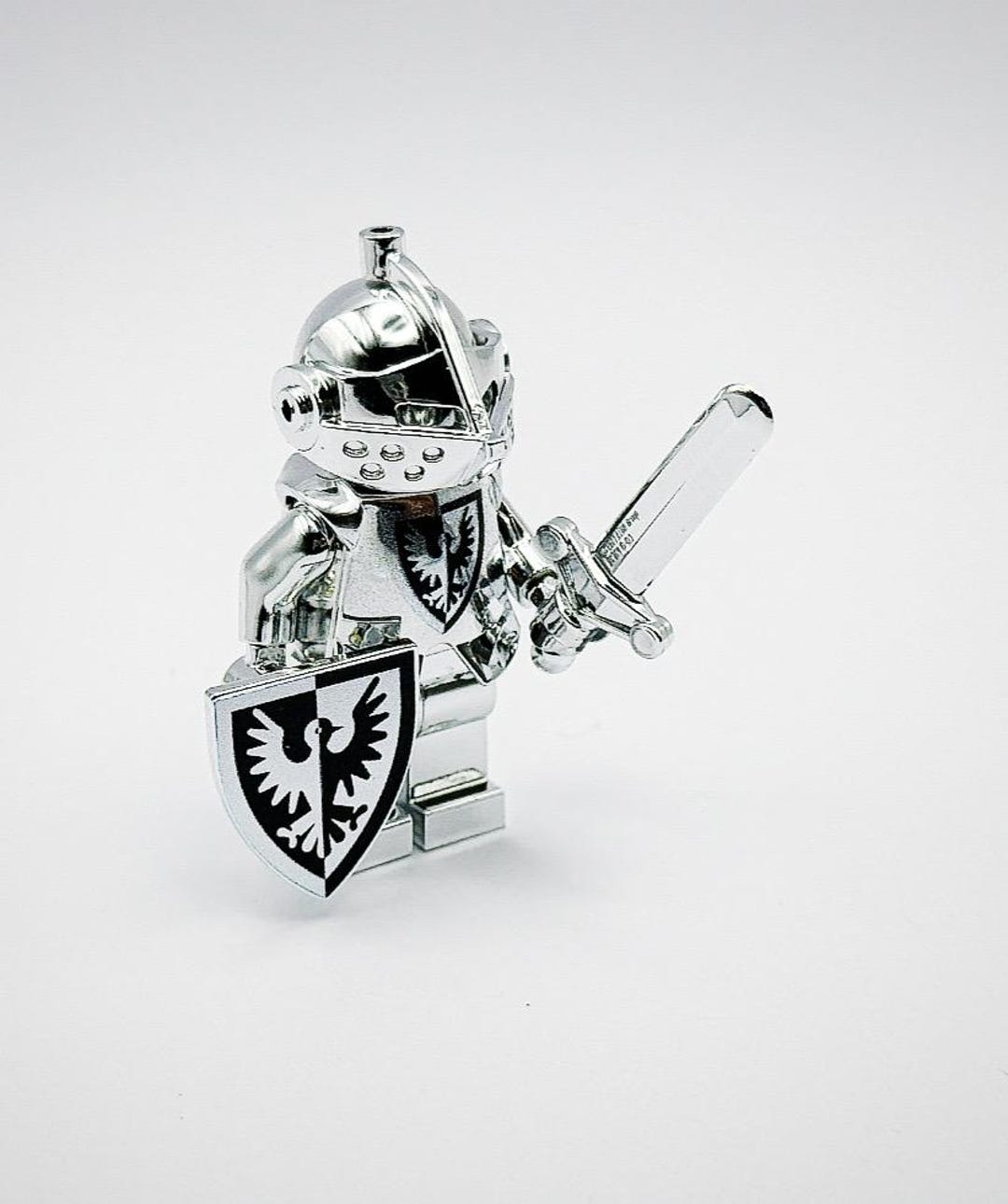 Lego Chrome Silver Knight Black Falcon Castle Mini Figure New - Etsy