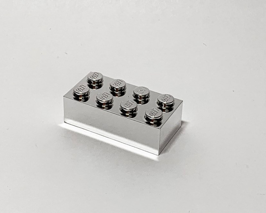 Lego Chrome Silver Brick 2x4 3001 New - Etsy