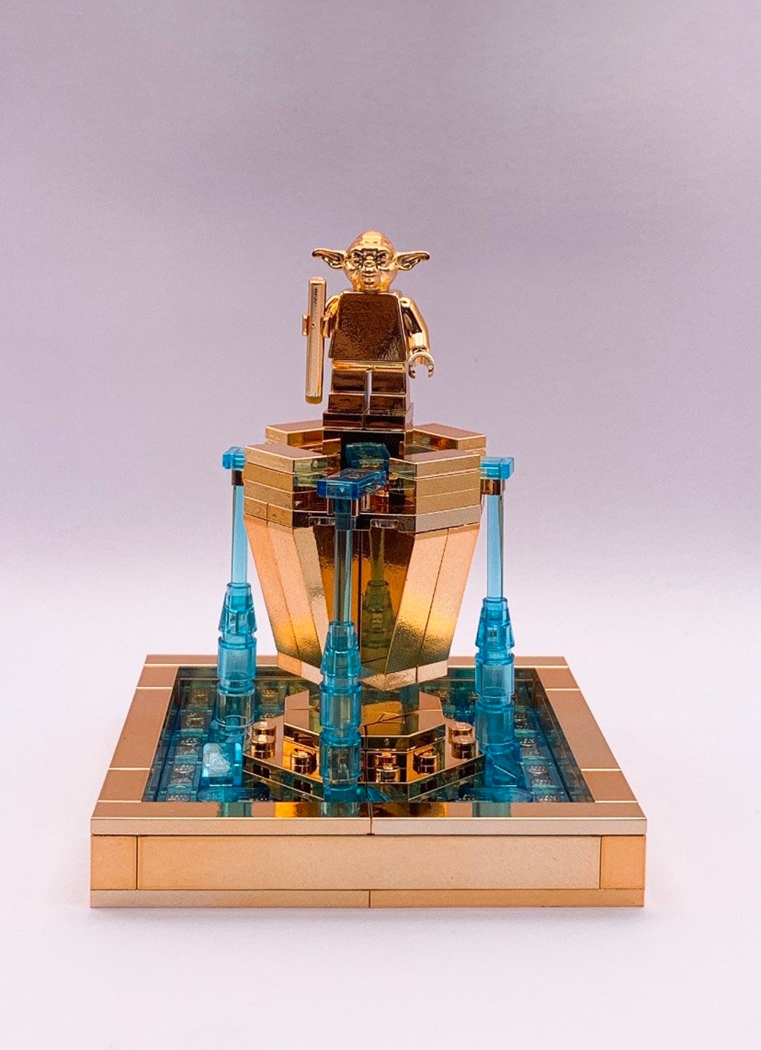 Lego Chrome Bronze Plated Lucas Yoda Fountain 6471930 Star Wars New ...