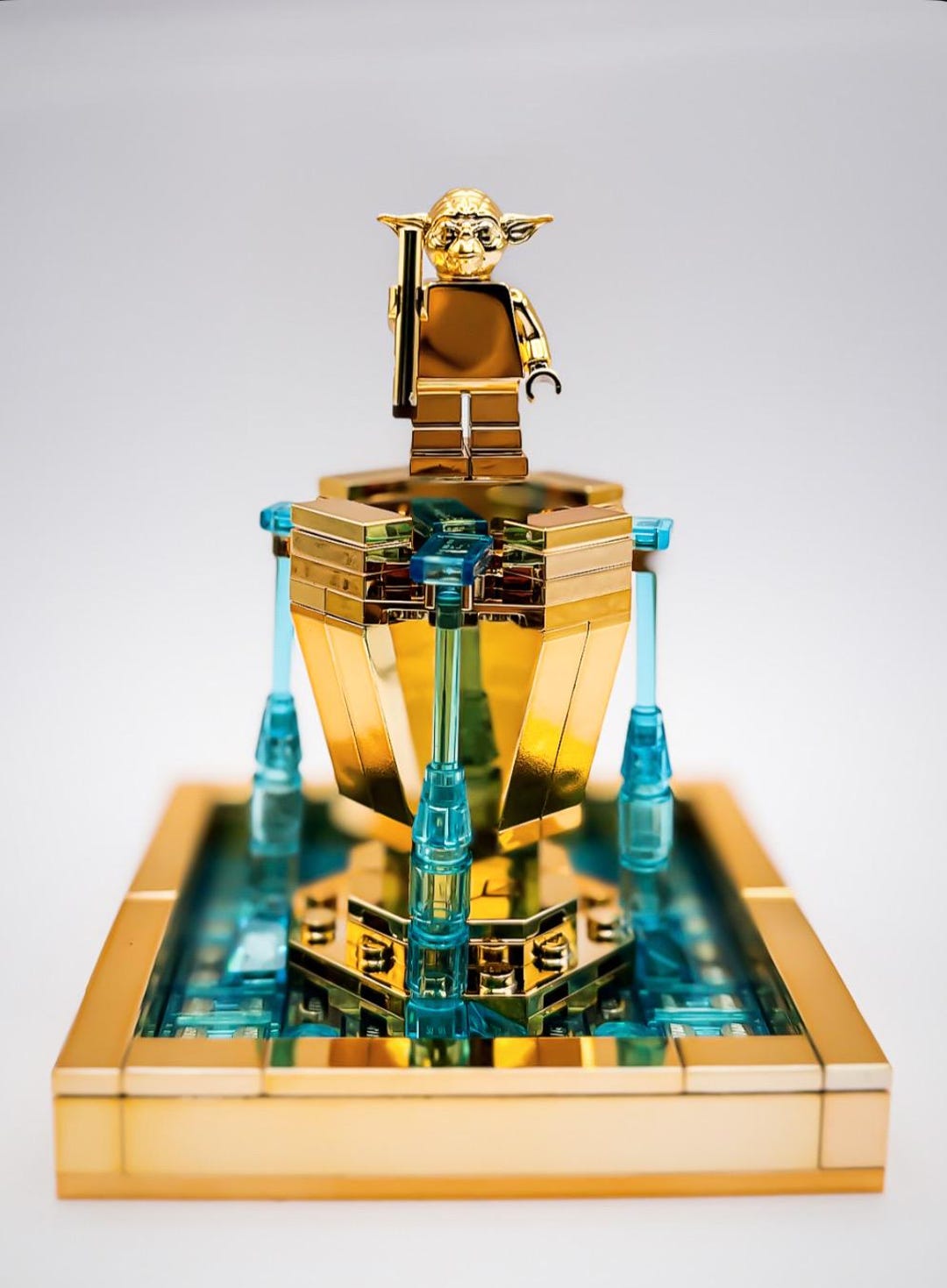 Lego Chrome Bronze Plated Lucas Yoda Fountain 6471930 Star Wars New ...