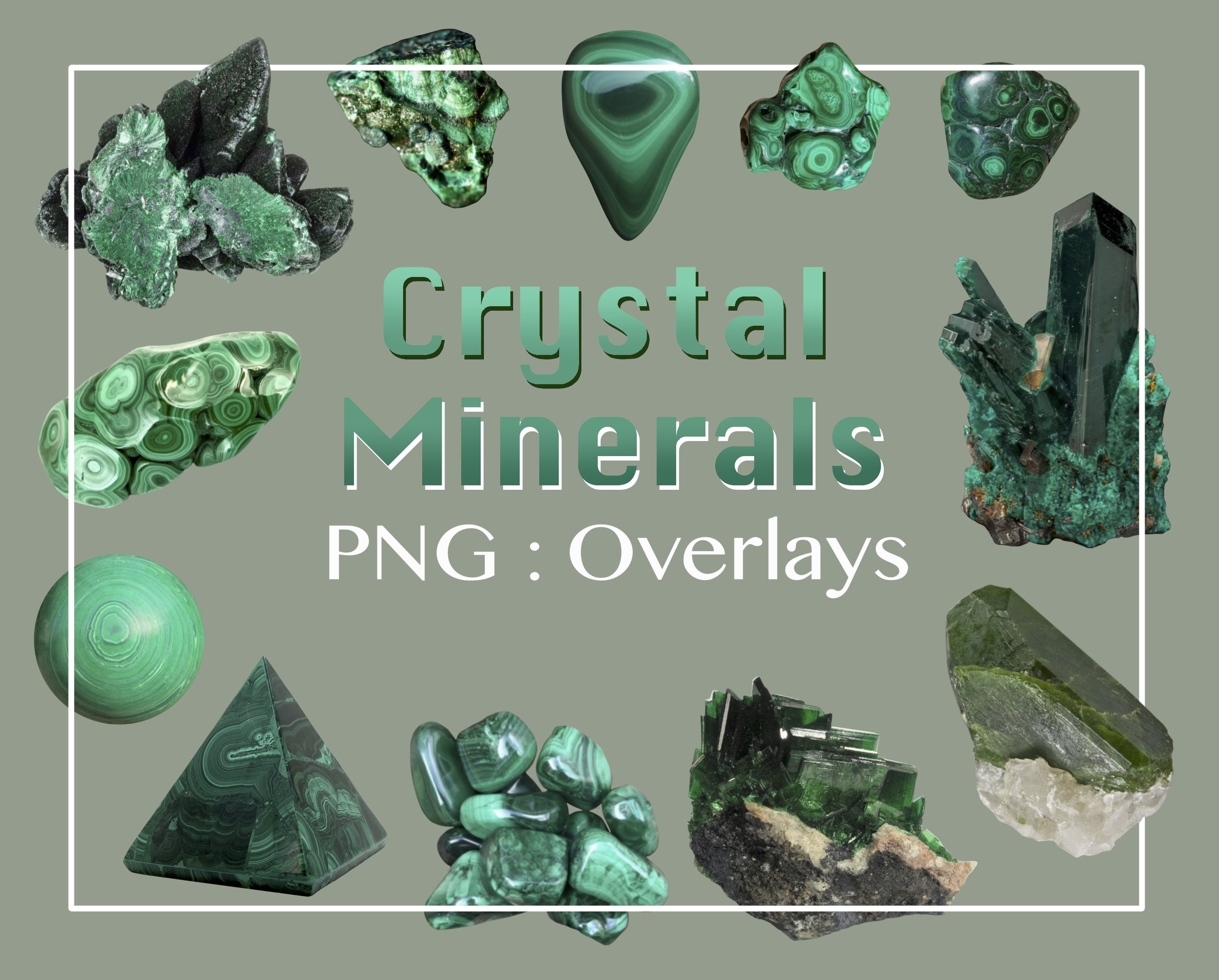 Craft Supplies & Tools Transparent Background Green Crystals Overlay ...