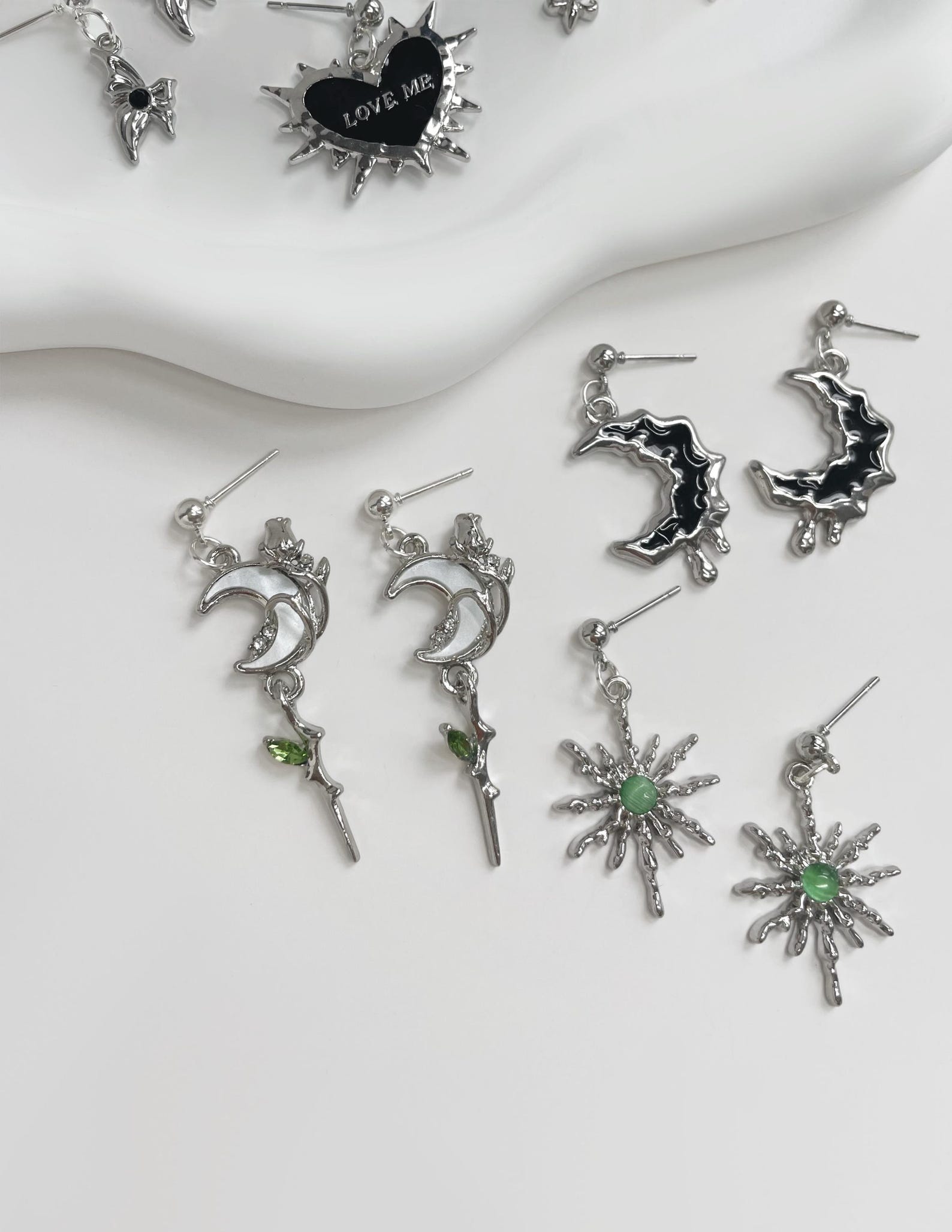 Y2K Moon Earring, Star Earring, Y2K Heart Earring, Butterfly, Bow, Y2K ...
