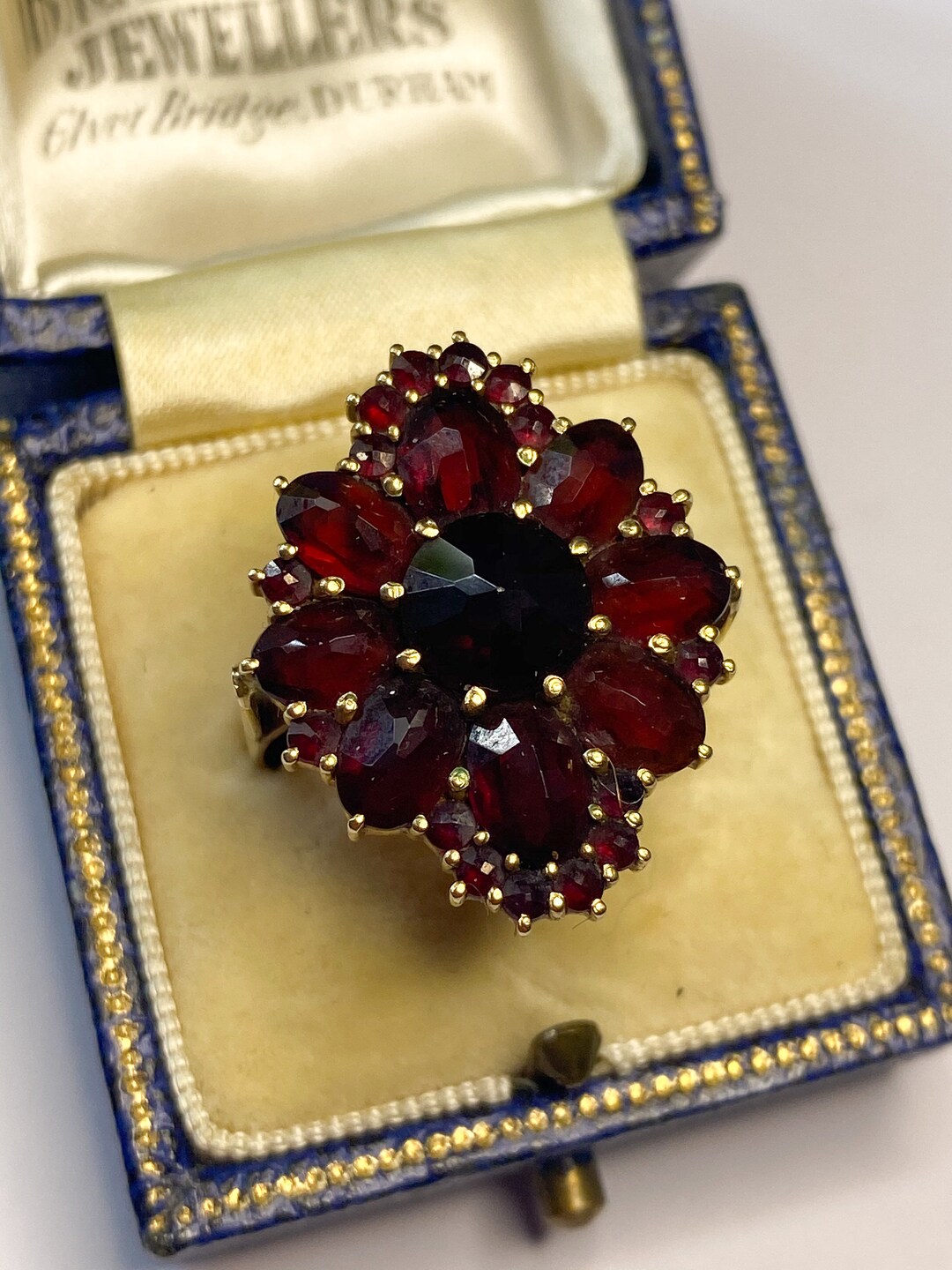 ANTIQUE BOHEMIAN GARNETS 9karat 9ct Gold Victorian Czech Republic ...