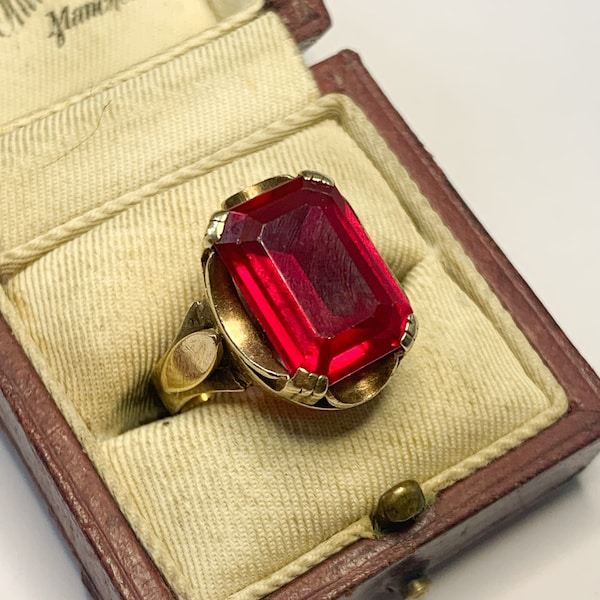 Large Ruby Ring - Etsy