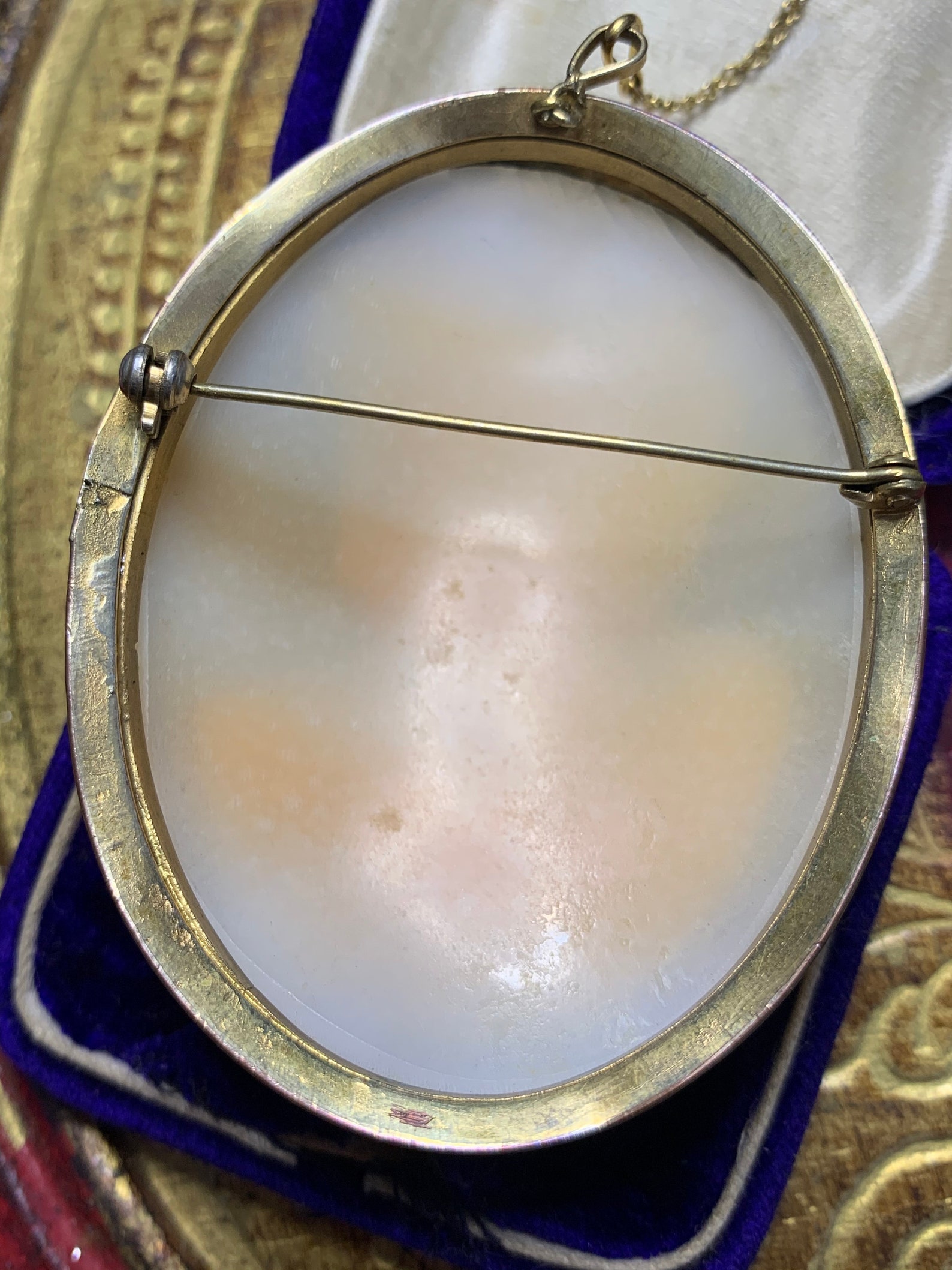 Vintage Shell Cameo Brooch: Italian Lady Portrait, Victorian Revival ...
