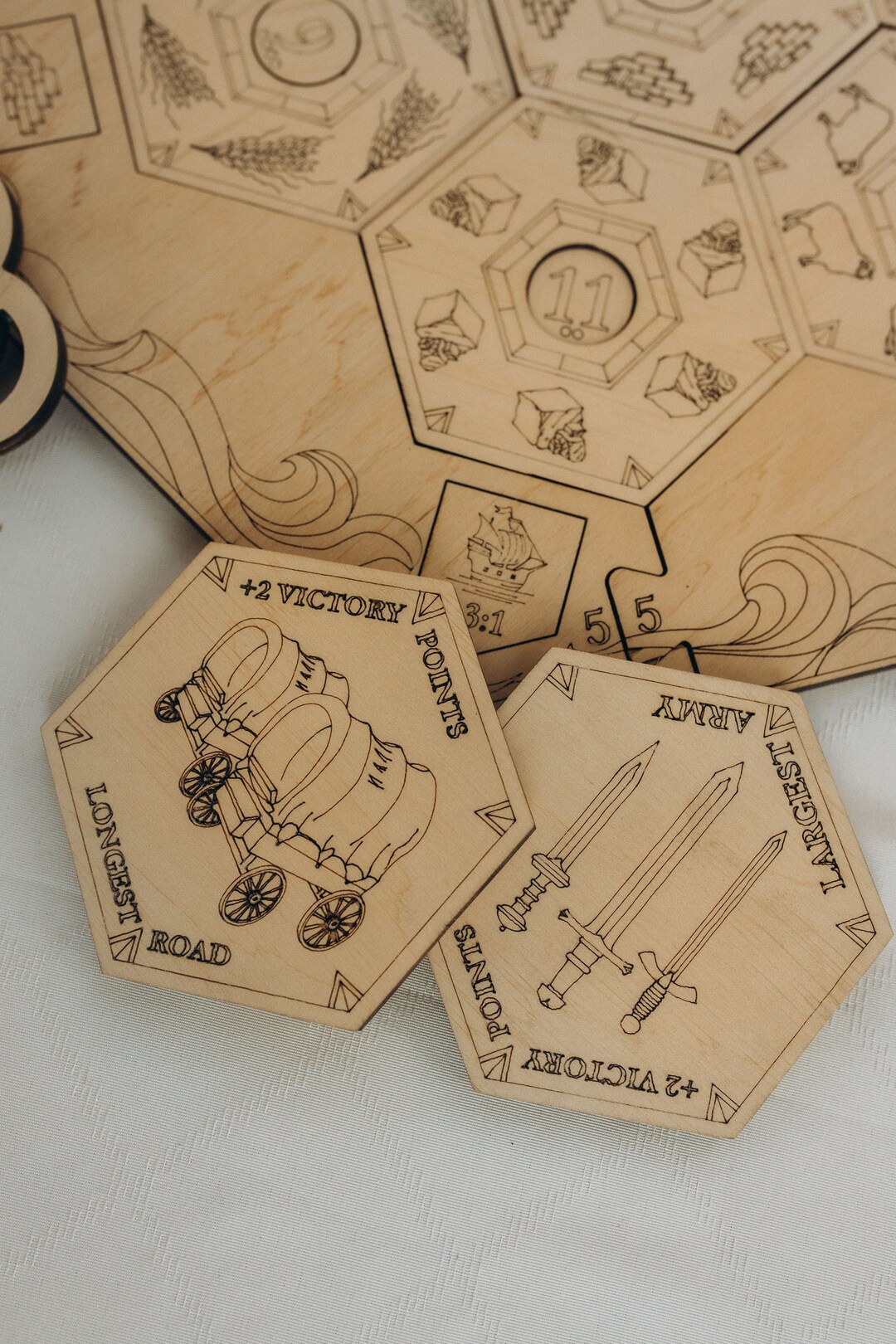 Custom Wooden Game Boards (uncolored) 2-4 and +5-6 Players, Gamer Gift ...