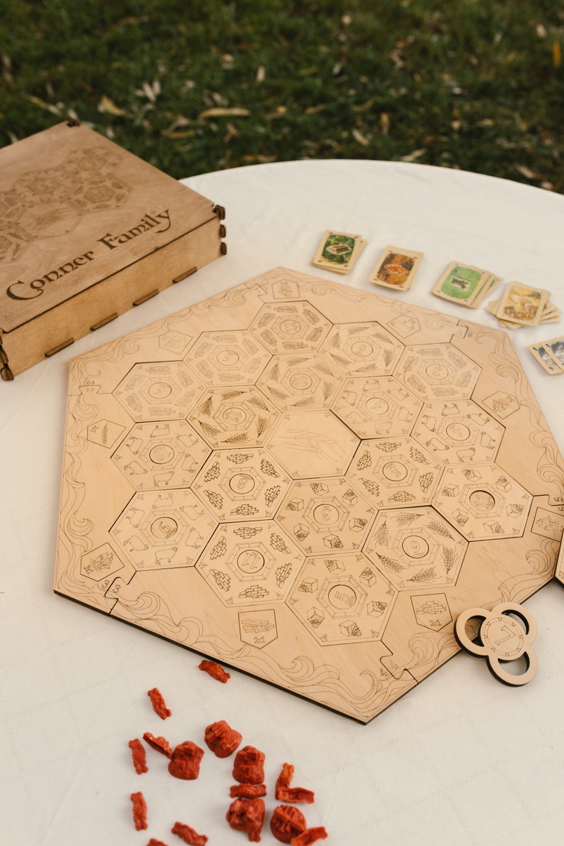 Custom Wooden Game Boards (uncolored) 2-4 and +5-6 Players, Gamer Gift ...