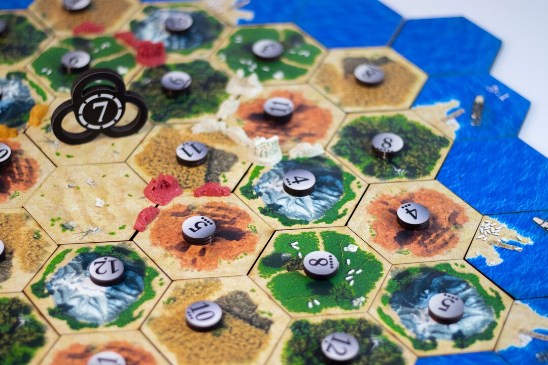 Custom Settlers Game Board, Game Pieces, Hand Made - Etsy