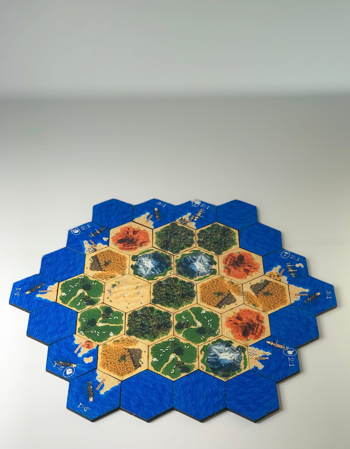 2-6 Player Settlers Board Game for Popular Hexagon Shaped Game - Etsy
