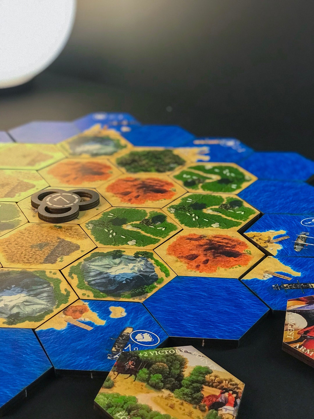 Wood Game Board With Custom, Border and Number Tokens Board 5-6 Player ...