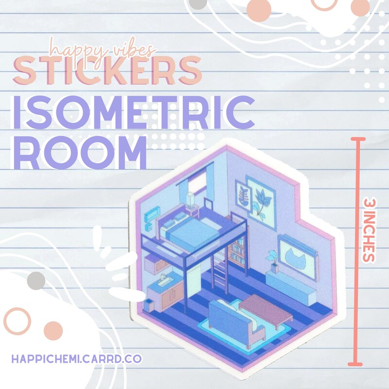 Isometric Stickers - Etsy