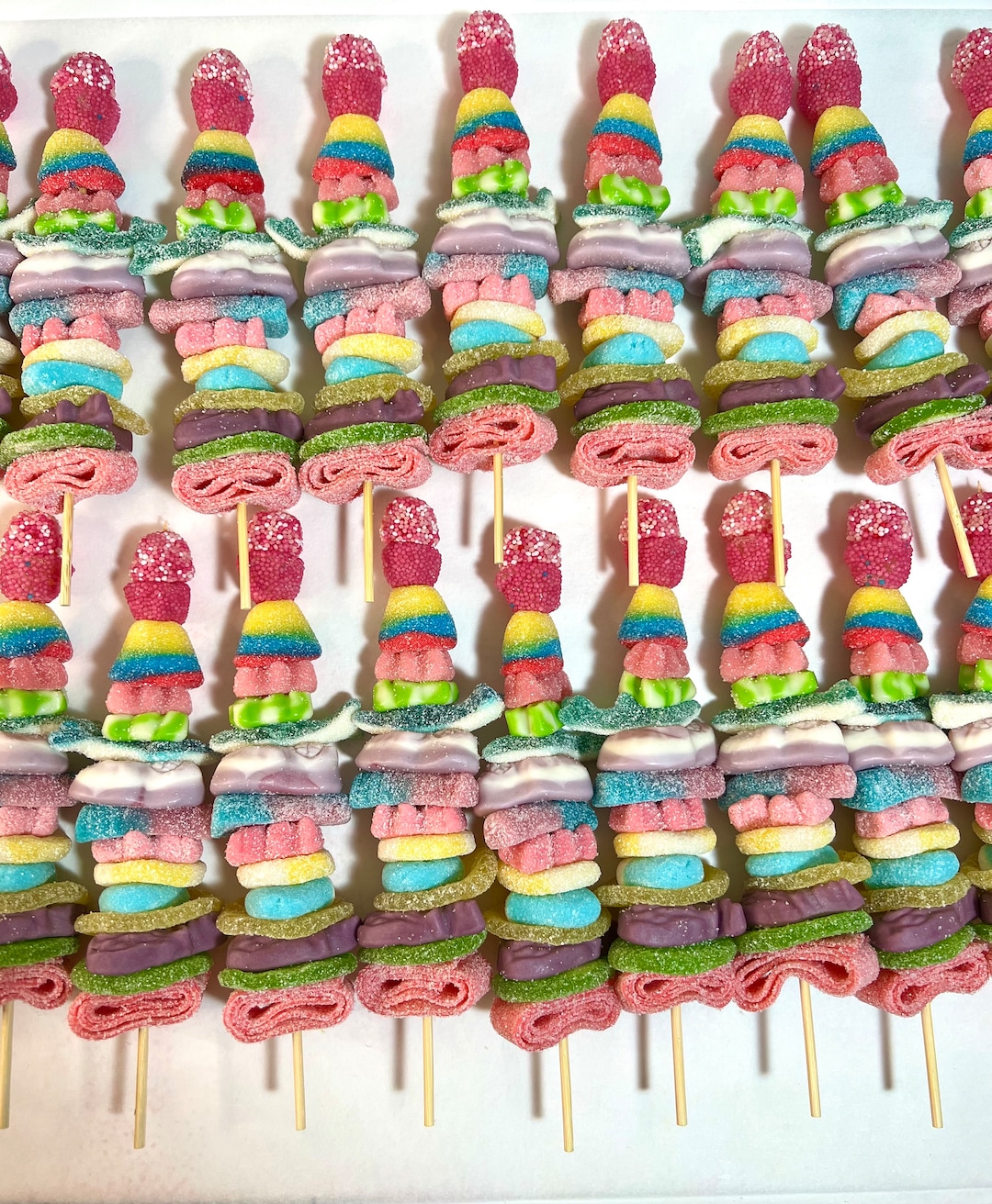 Candy Kabobs, Candy Skewers, Party Favors, Birthday Party Treats ...
