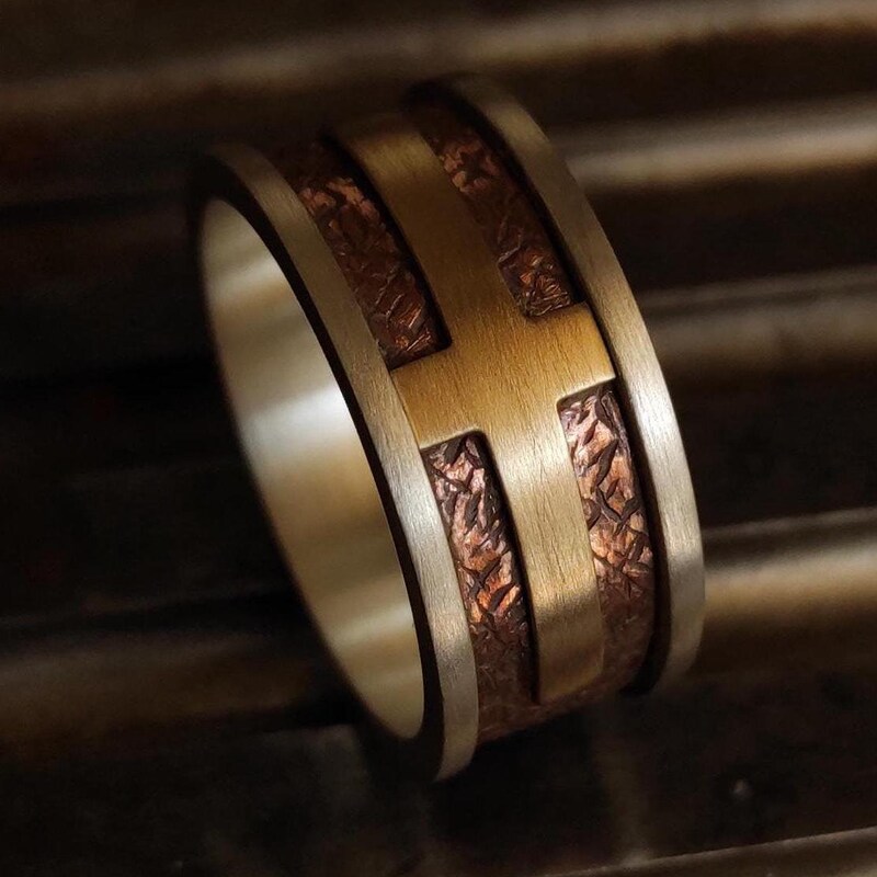 Mens Rustic Wedding Band - Etsy