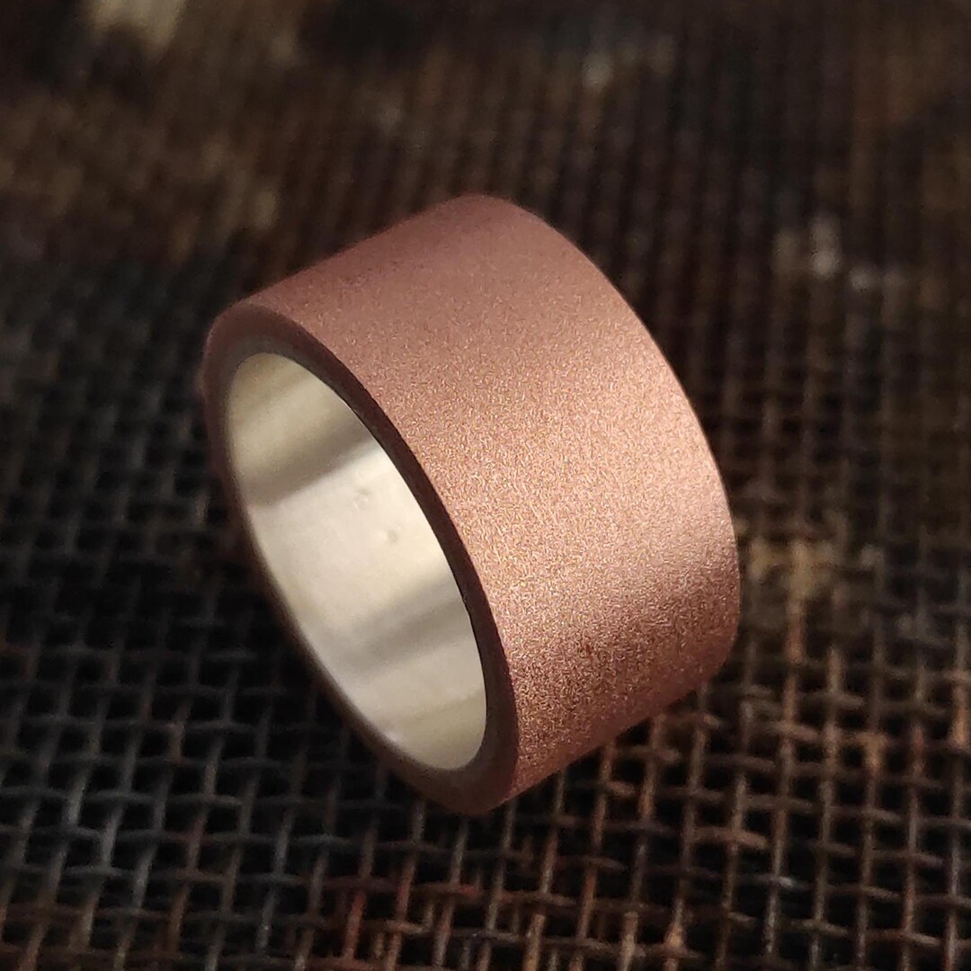 Copper Wedding Band, Mens Ring Silver Copper, Womens Band,rustic ...