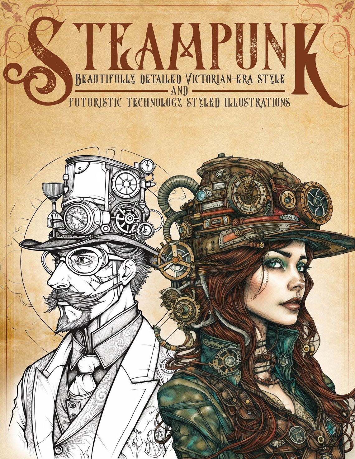 Steampunk Adult Coloring Book: Beautifully Detailed Greek Mythology ...