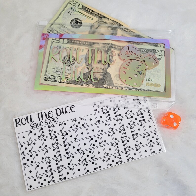 Roll the Dice Saving Challenge Roll the Dice Money Game - Etsy