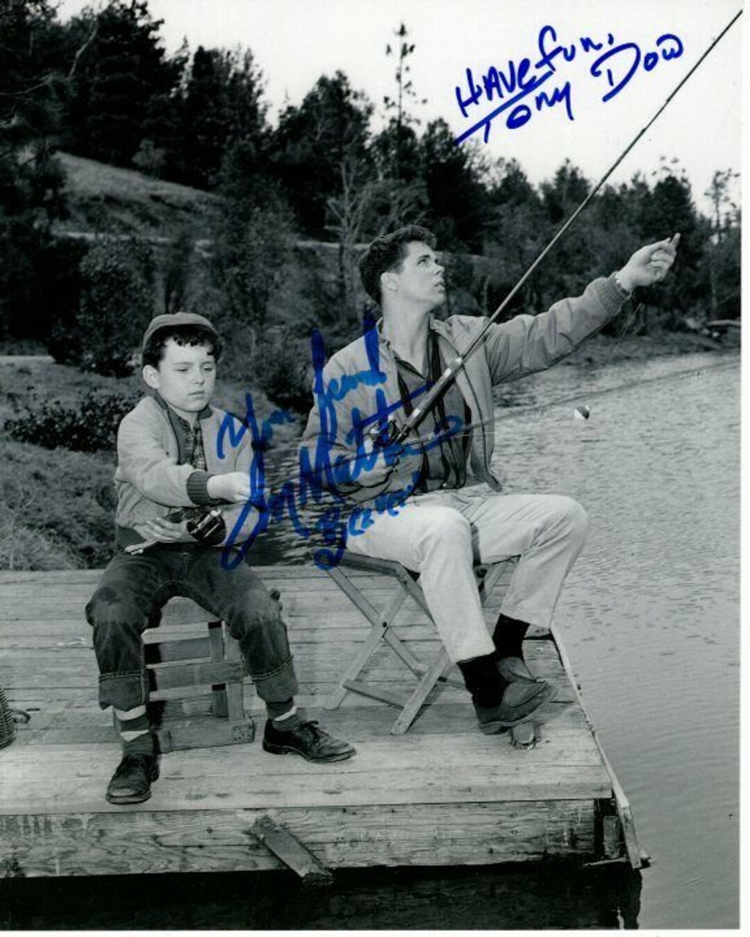 Jerry Mathers and Tony Dow Signed Autographed Leave It to Beaver Photo ...