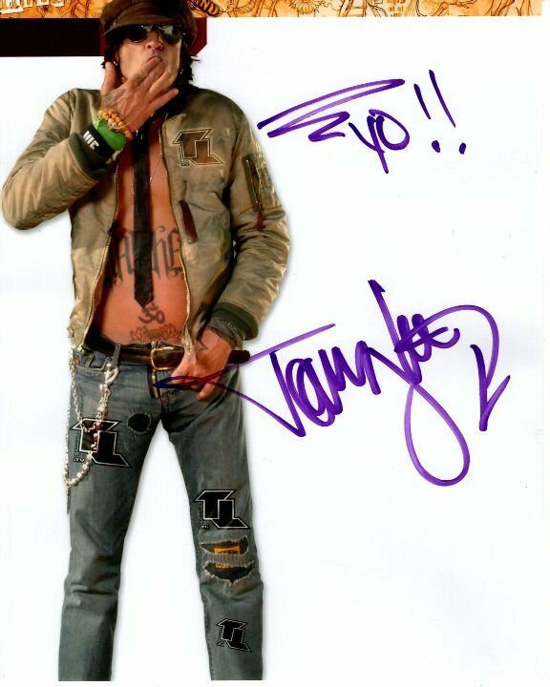 Tommy Lee Signed Autographed Photo Motley Crue - Etsy