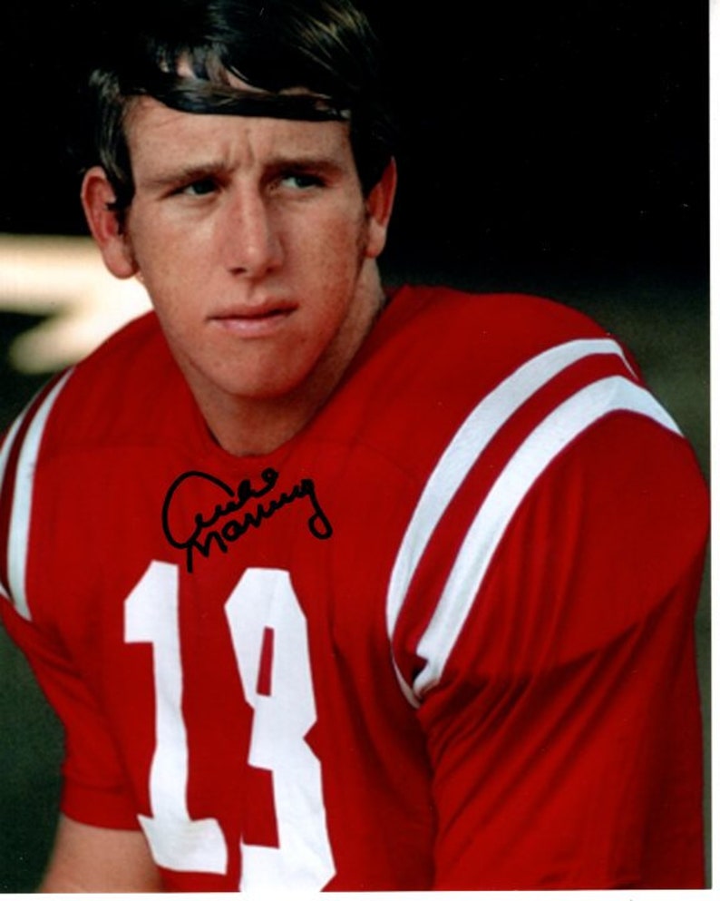 Archie Manning Signed Autographed 8x10 Ole Miss University of ...