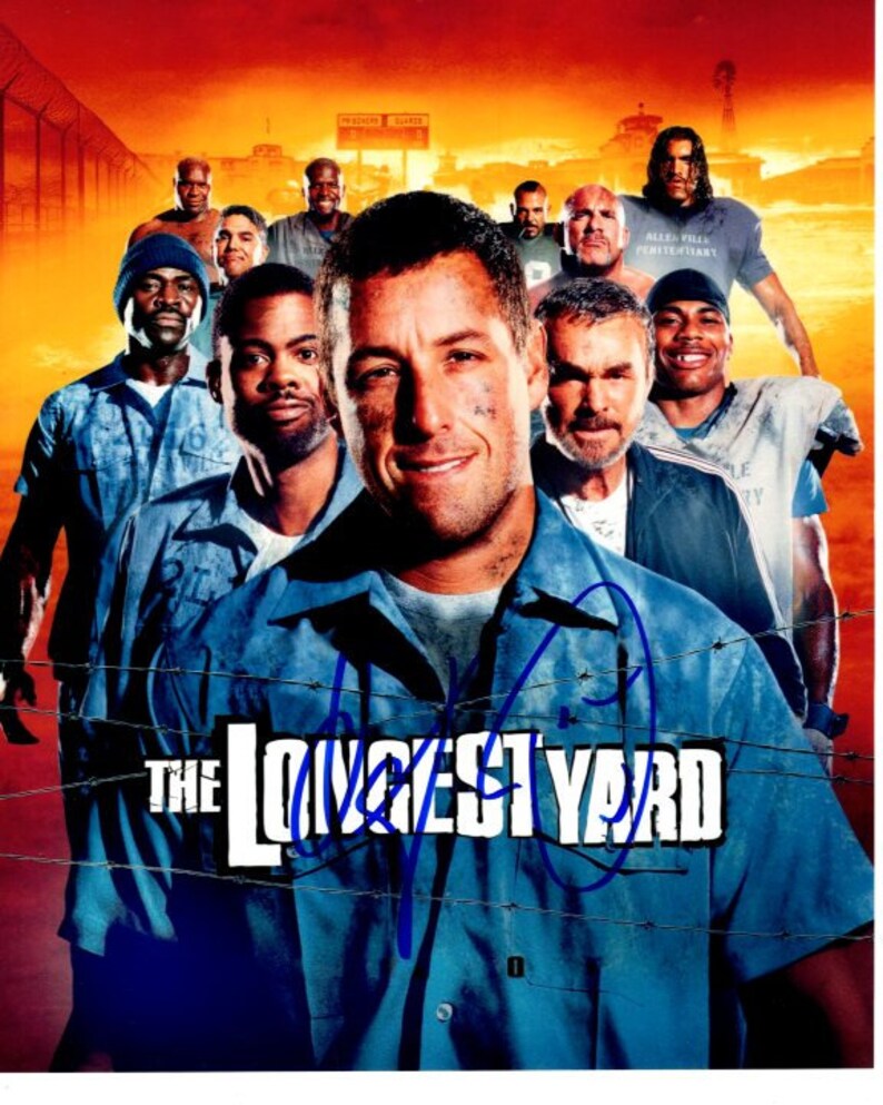 Adam Sandler Signed Autographed 8x10 the Longest Yard Paul Crewe Photo ...