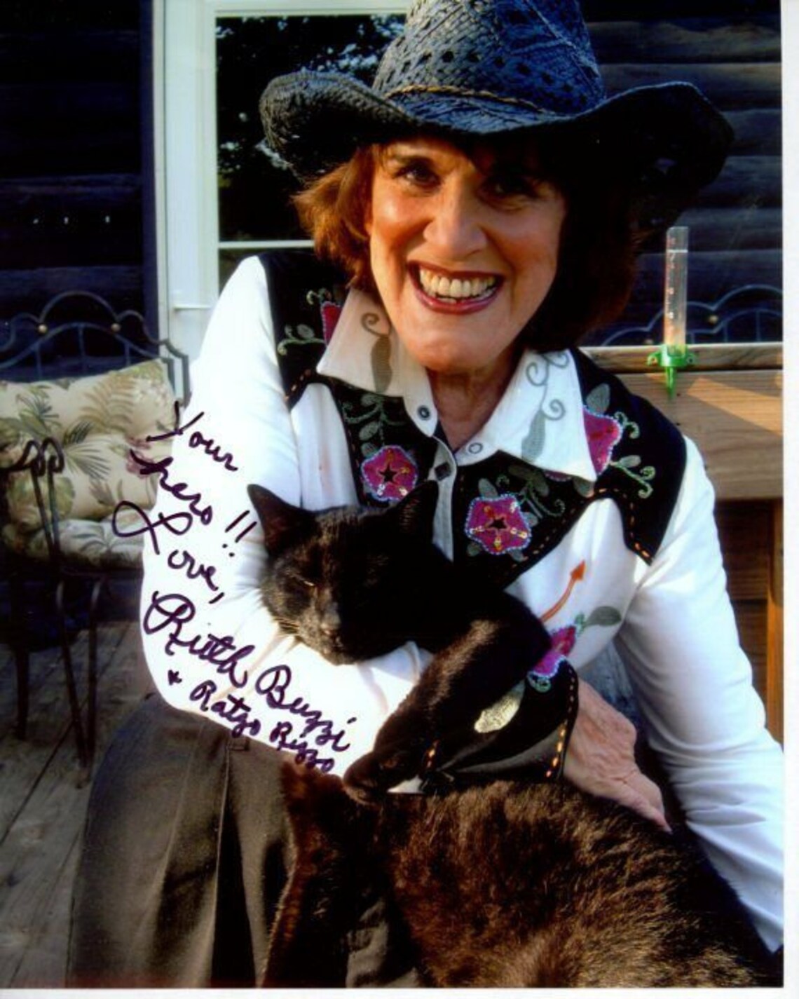 Ruth Buzzi Signed Autographed W/ Ratzo Rizzo the Cat Photo Great ...