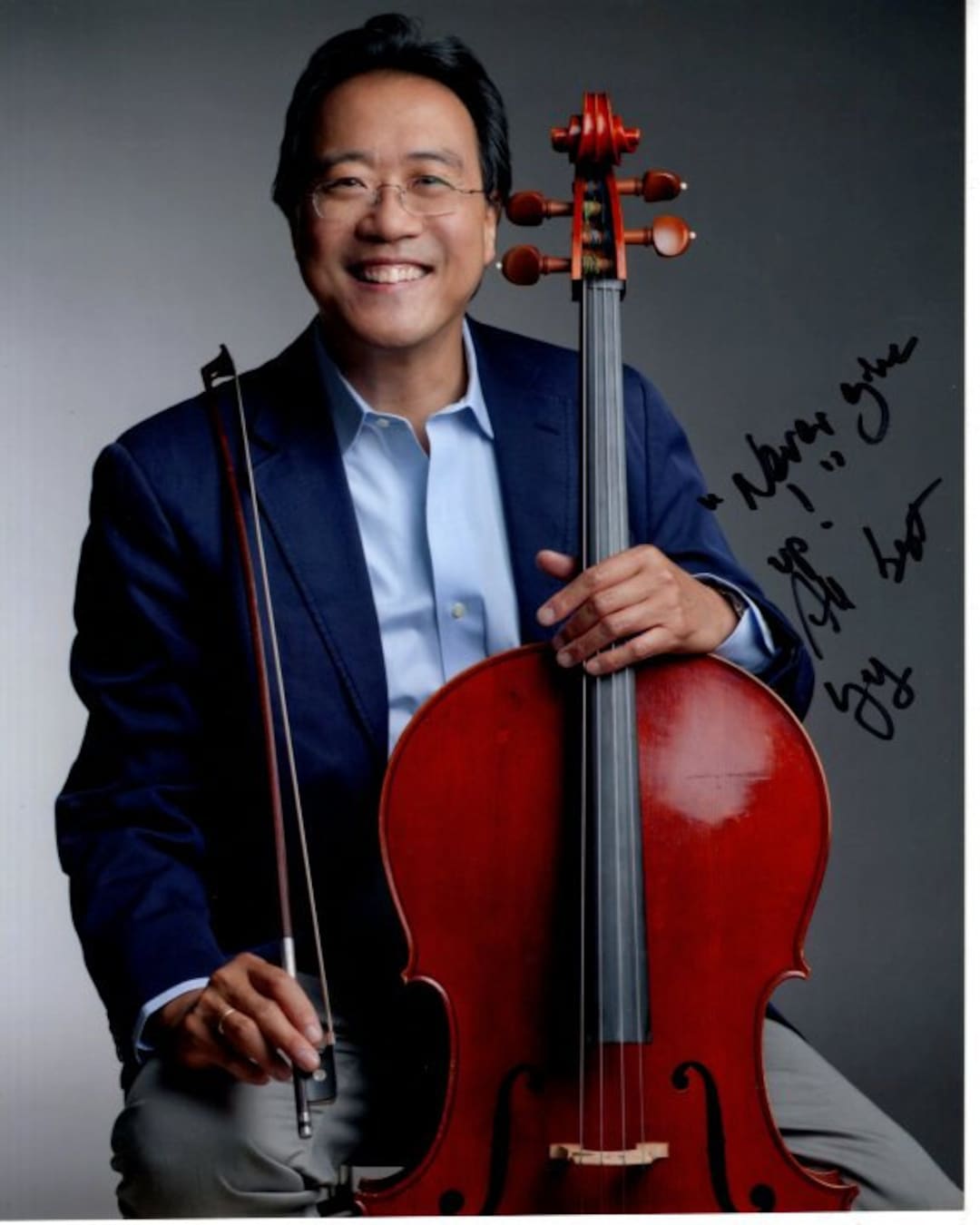 Yo-yo Ma Signed Autographed 8X10 Cellist Photo GREAT CONTENT - Etsy
