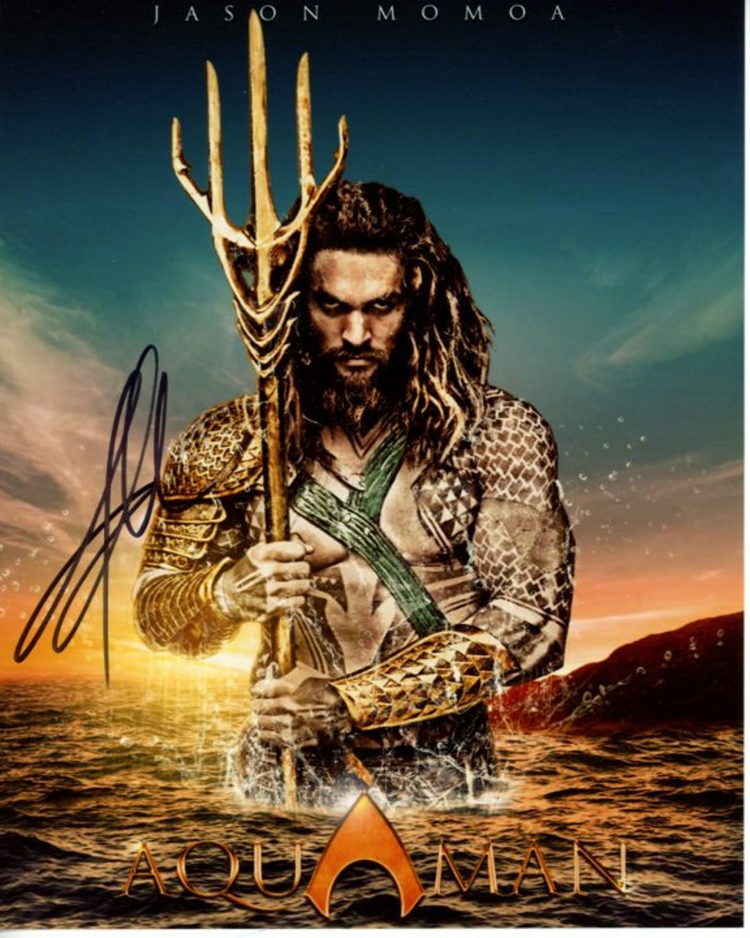 Jason Momoa Signed Autographed 8x10 Aquaman Arthur Photo - Etsy