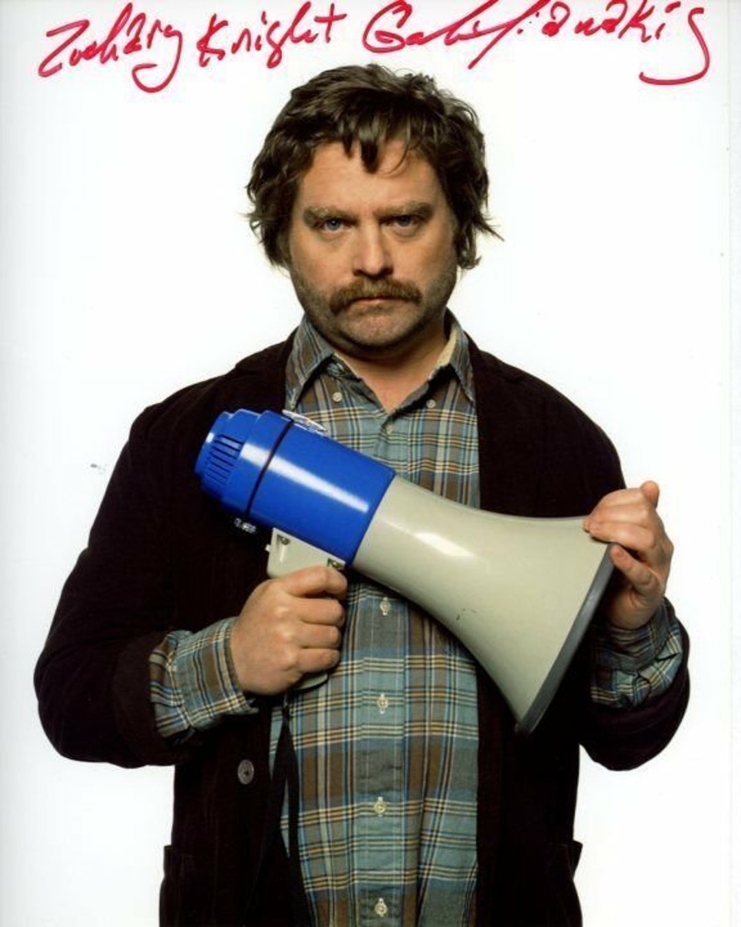 Zach Galifianakis Signed Autographed Photo Rare Full Name Signature - Etsy