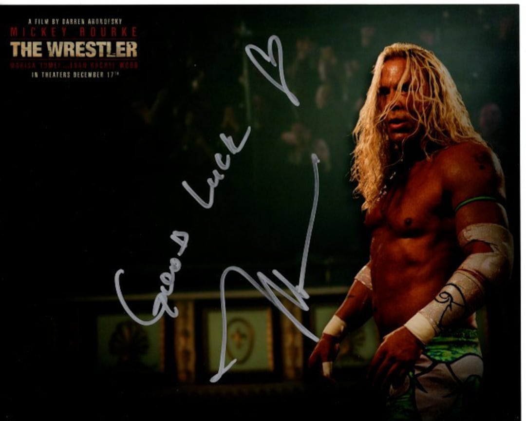 Mickey Rourke Signed Autographed 8x10 the Wrestler Randy the Ram ...
