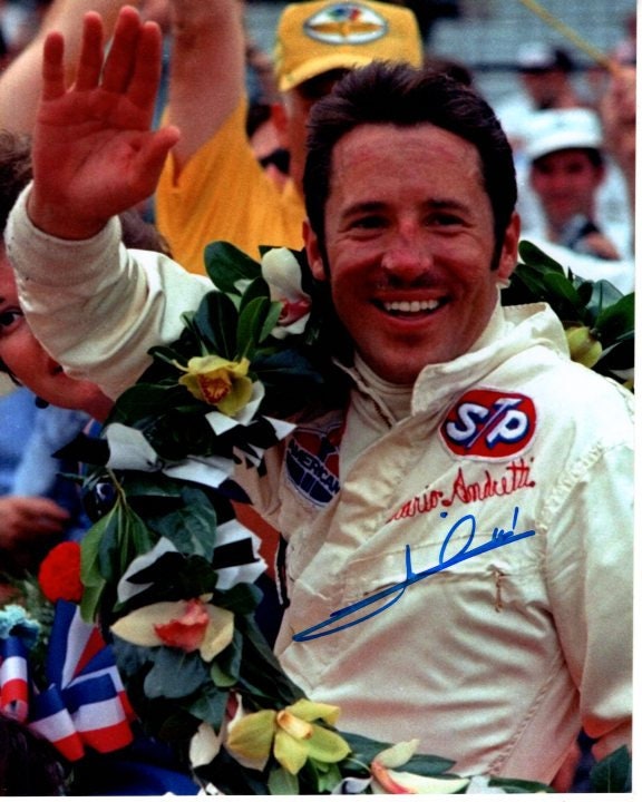 Mario Andretti Signed Autographed 8x10 Indy 500 Race Car Driver Photo ...