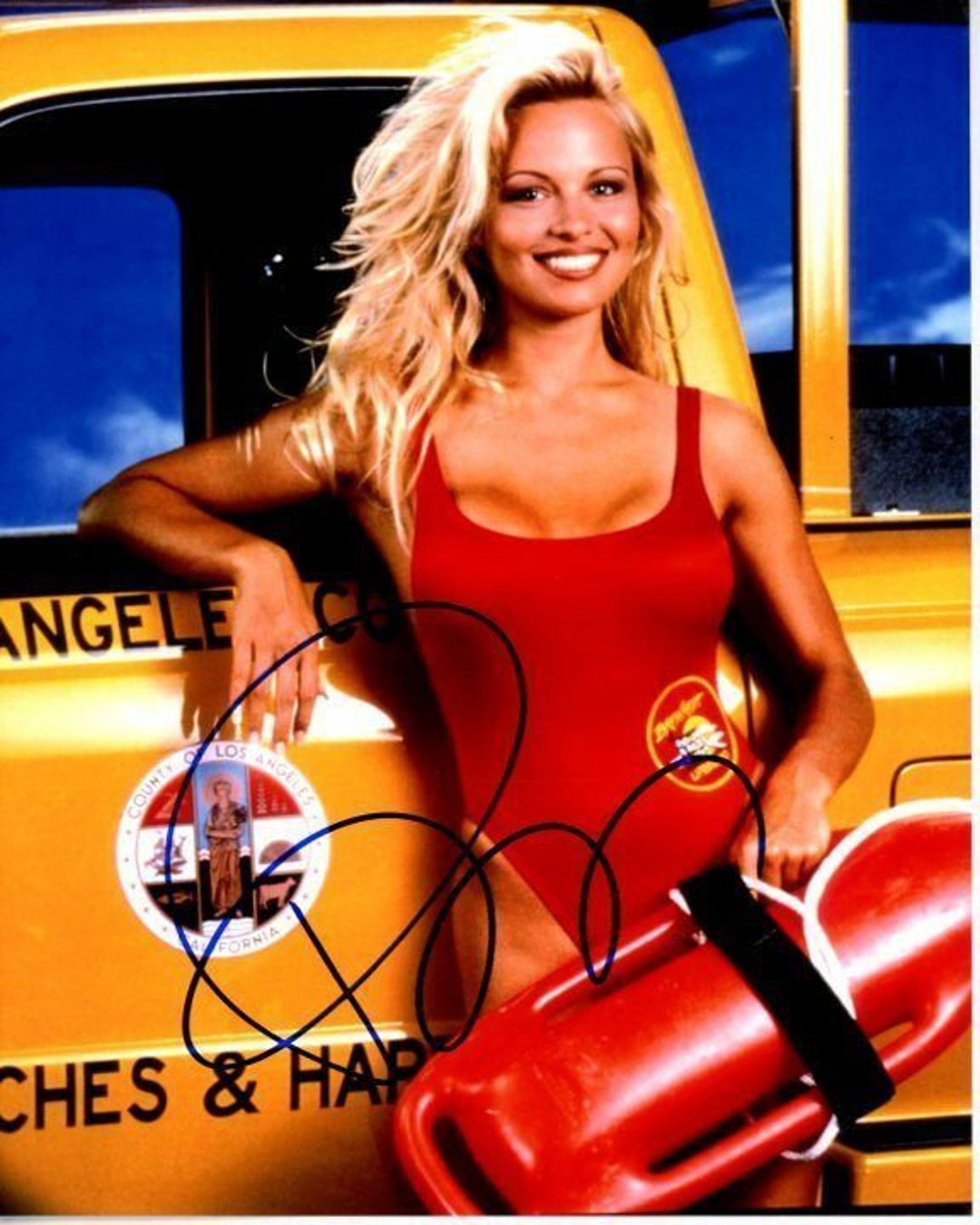 Pamela Pam Anderson Signed Autographed 8x10 Baywatch C.j. Parker Photo - Etsy