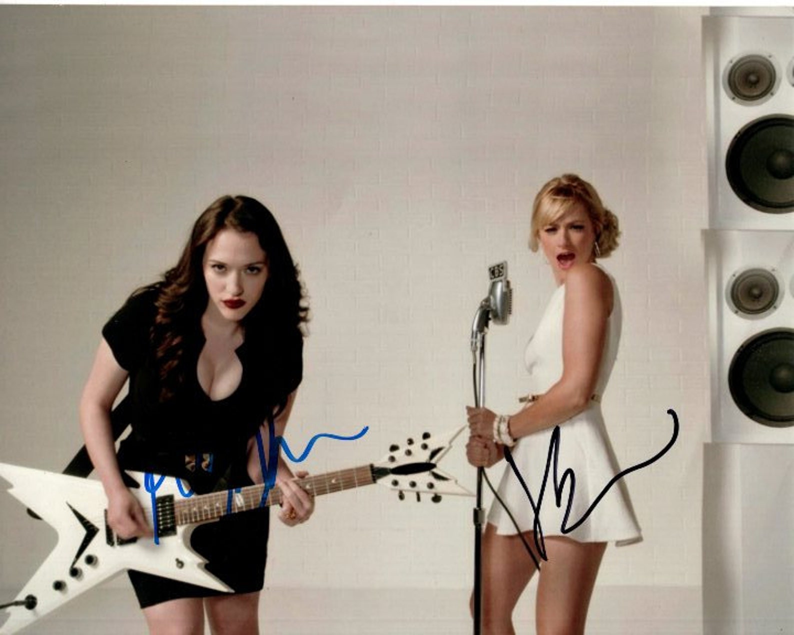 Beth Behrs and Kat Dennings Signed Autographed 8x10 2 Broke Girls Photo ...