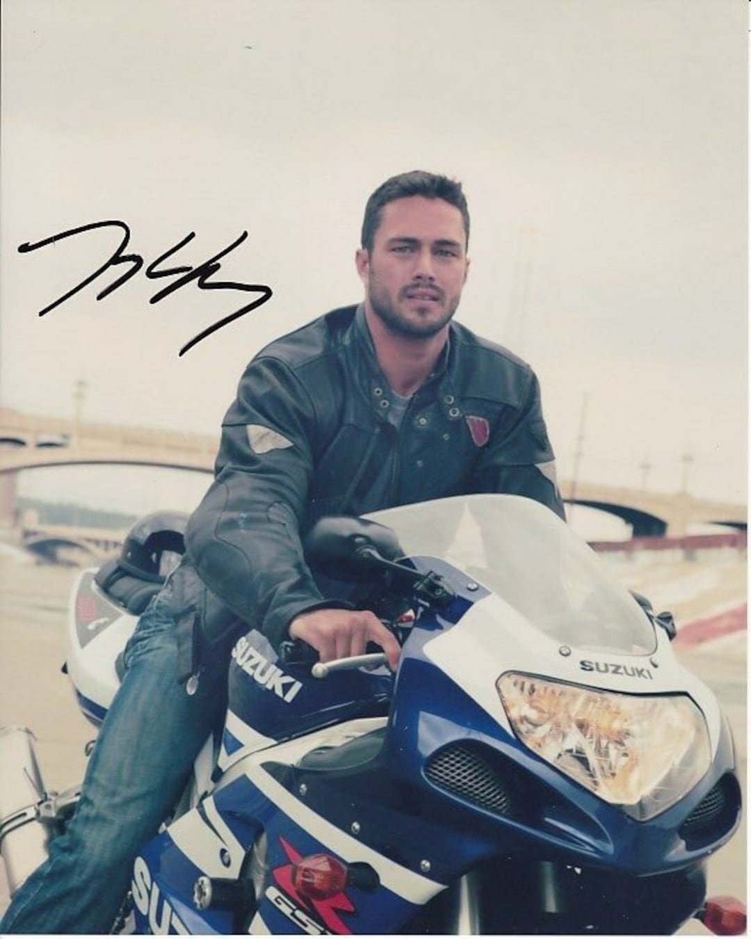 Taylor Kinney Signed Autographed Suzuki Motorcycle Photo - Etsy