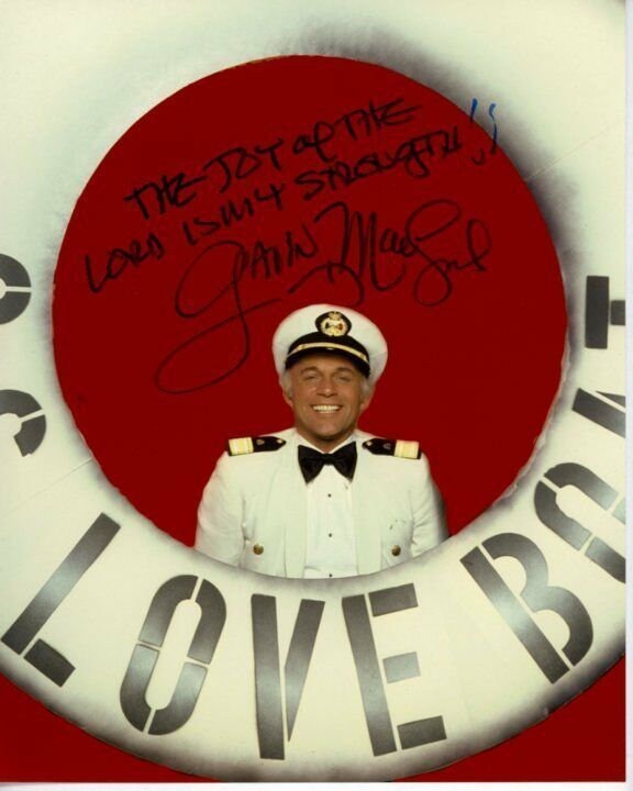 Gavin Macleod Signed Autographed 8x10 the Love Boat Captain Merrill ...