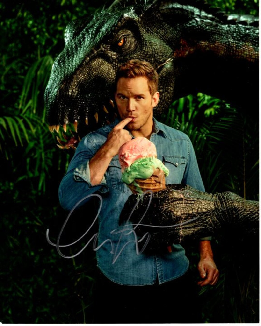 Chris Pratt Signed Autographed 8x10 Jurassic World Photo - Etsy