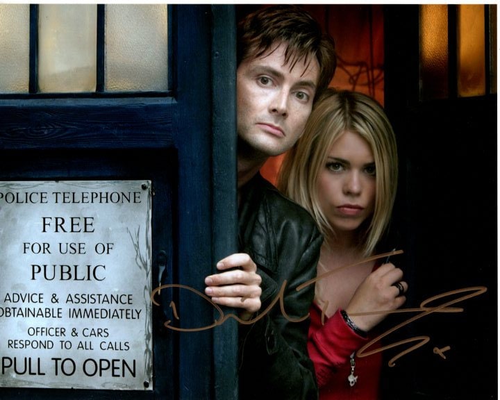 David Tennant Signed Autographed 8x10 Doctor Who W/ Billie Piper Photo ...