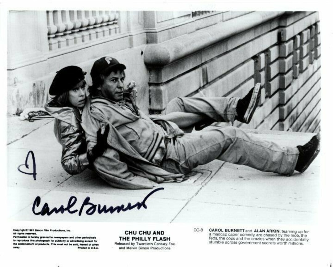 Carol Burnett Signed 8x10 Chu Chu and the Philly Flash W/ Alan Arkin ...